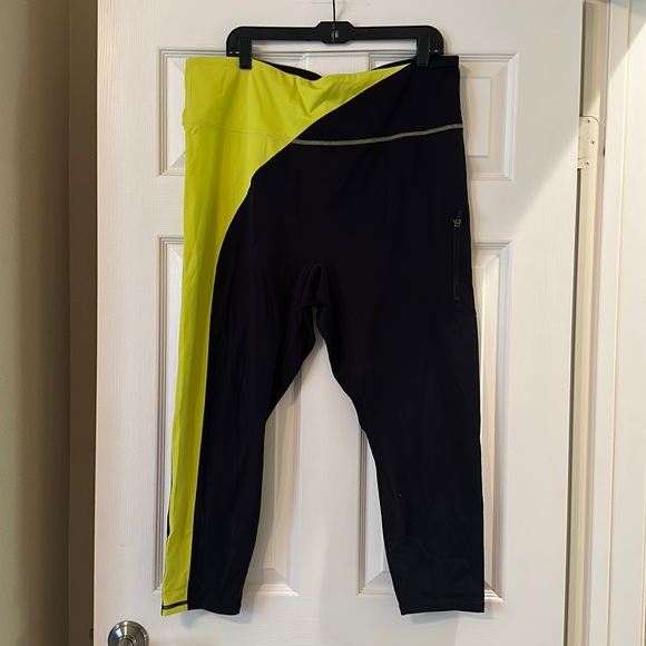 Fabletics | Pants & Jumpsuits | Fabletics Neon And Black Workout Pants ...